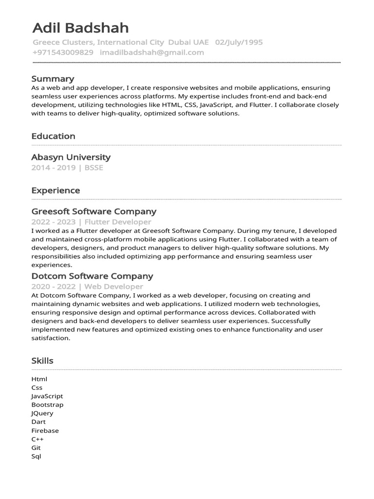 Adil Badshah: Greece Clusters, International City Dubai UAE 02/july/1995 | PDF