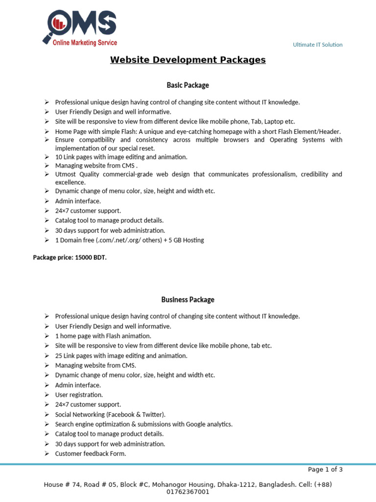 Web Packages- Web Development | PDF