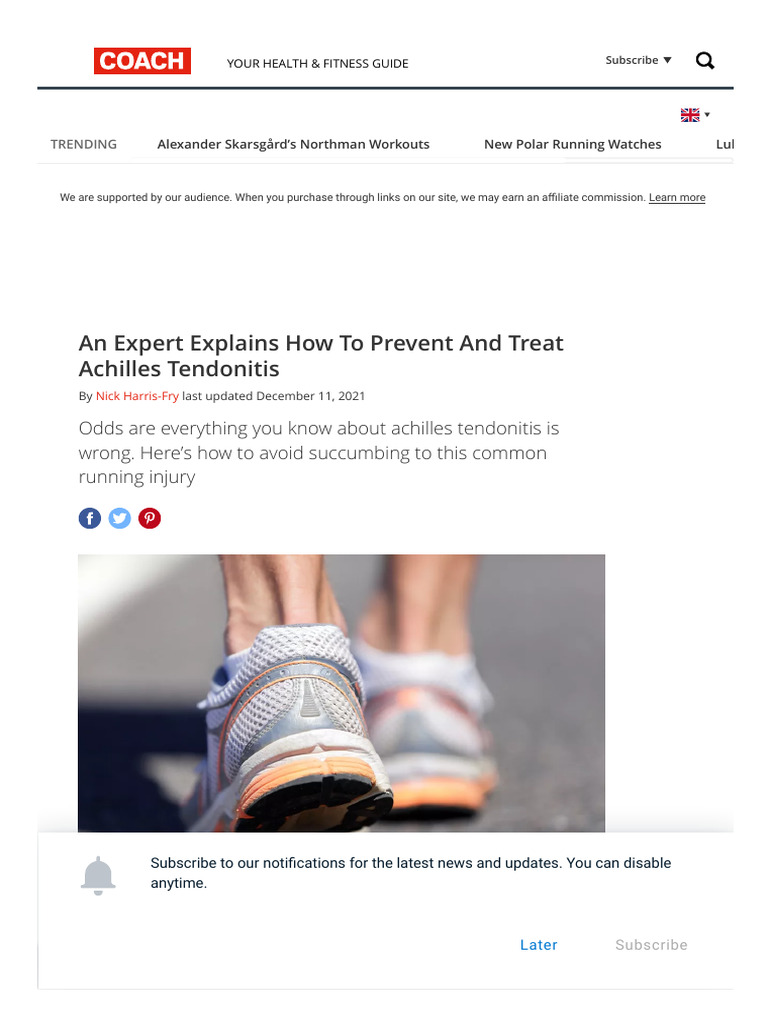 An Expert Explains How To Prevent And Treat Achilles Tendonitis _ Coach ...