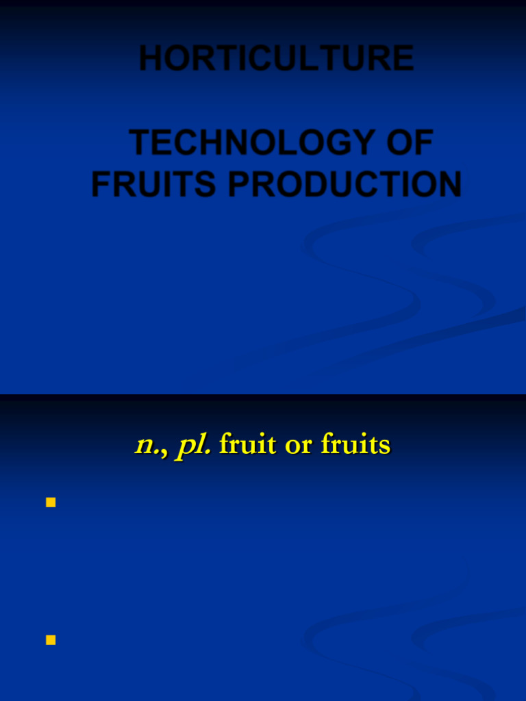 V. FRUITS TECHNOLOGY | PDF