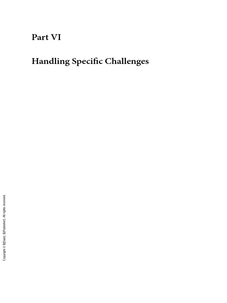 Part VI Handling Specific Challenges) | PDF