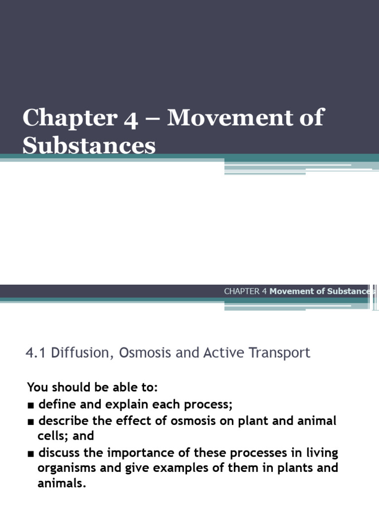 Movement of Substances - Osmosis 1 | PDF