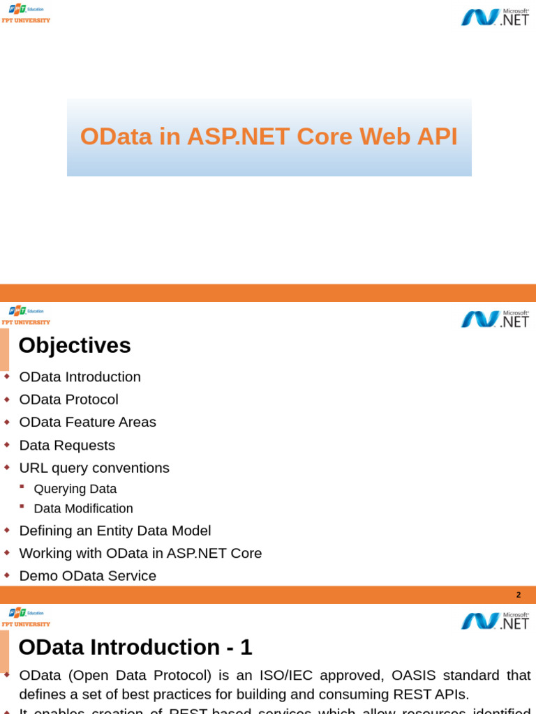 Slot 10 - 11-Odata in ASP - Net Core Web API | PDF