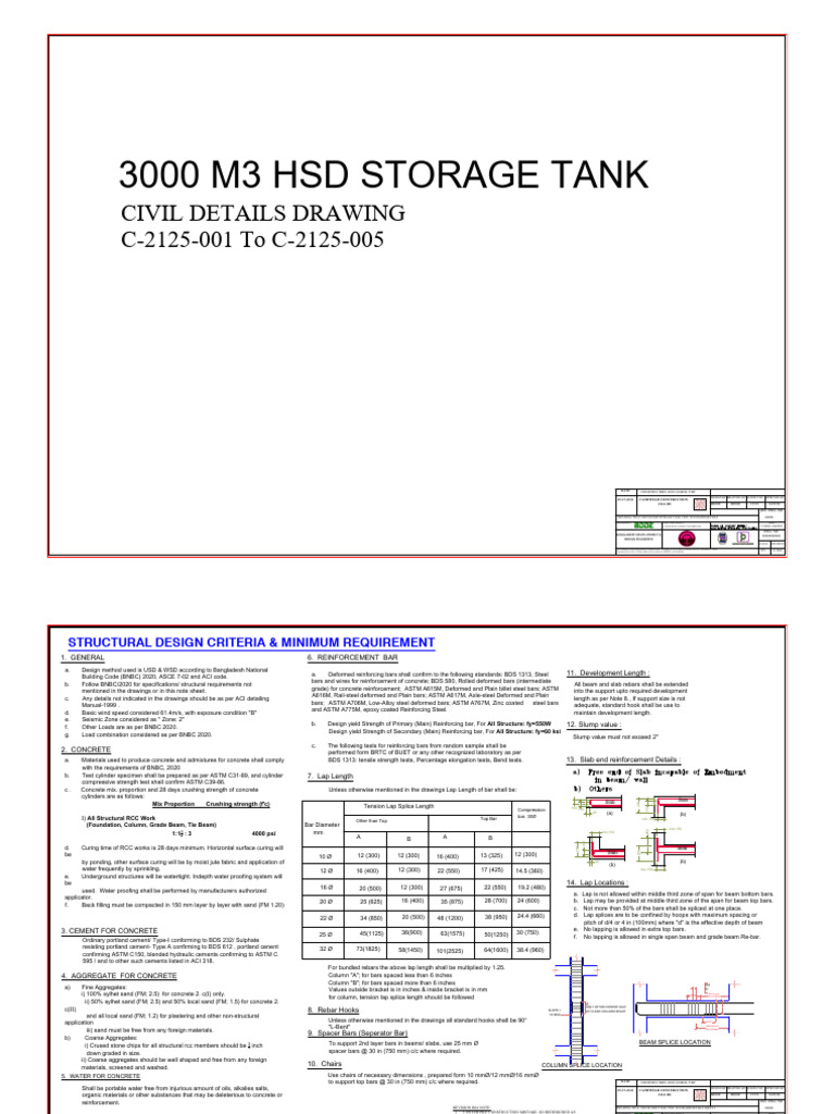 3000 m3 HSD Storage Tank | PDF