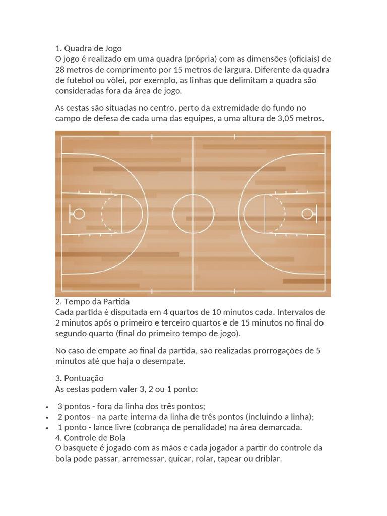 Regras Basquet | PDF