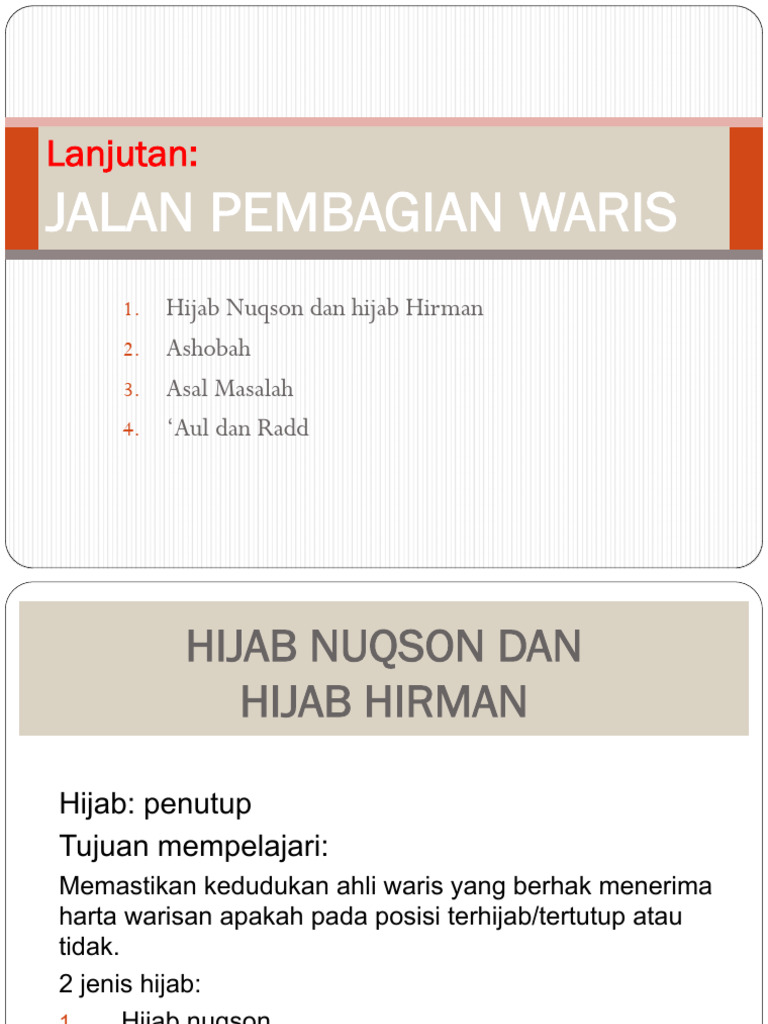 HWI 3 - Jalan Pembagian Waris | PDF