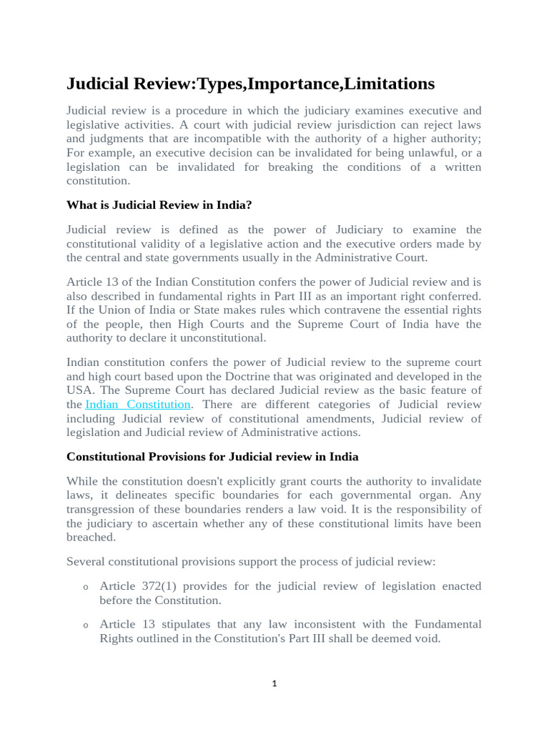 Judicial Review | PDF