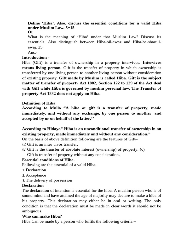 HIBA | PDF