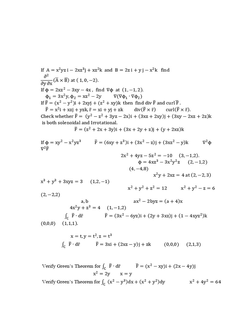 Practice Questions of Vectors Differentiation and Integration | PDF