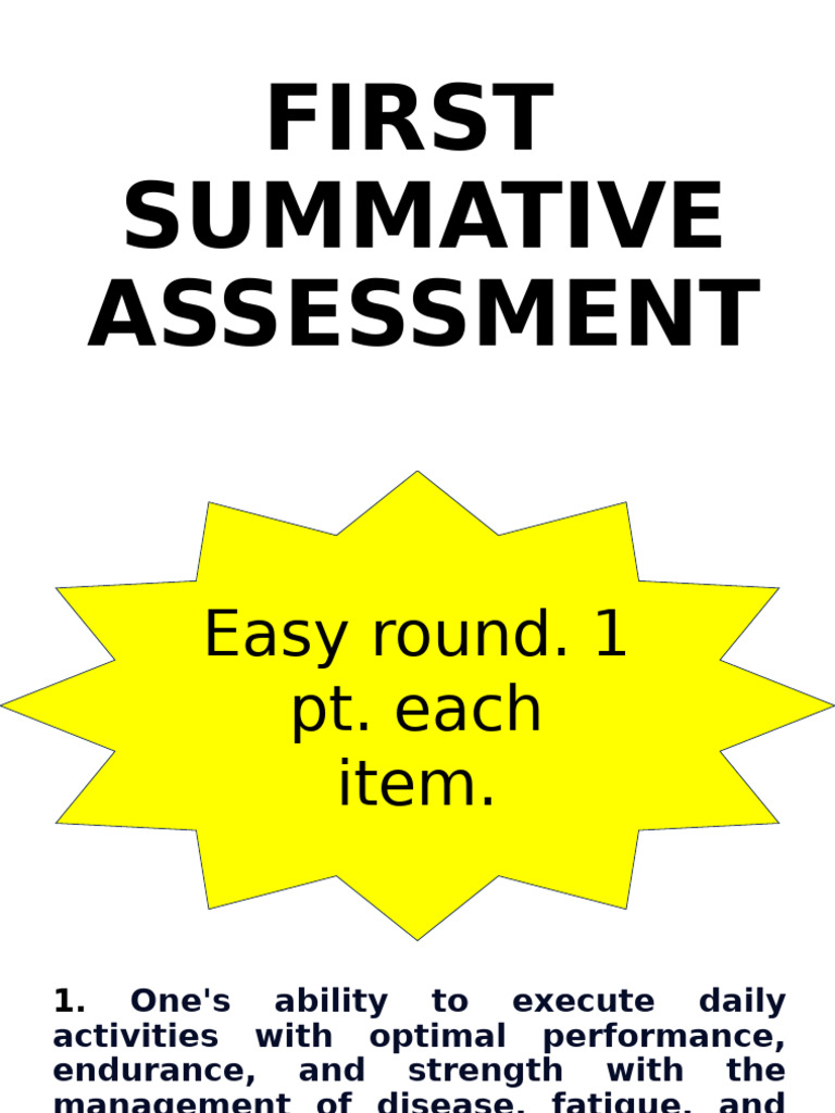 First Summative Assessment | PDF