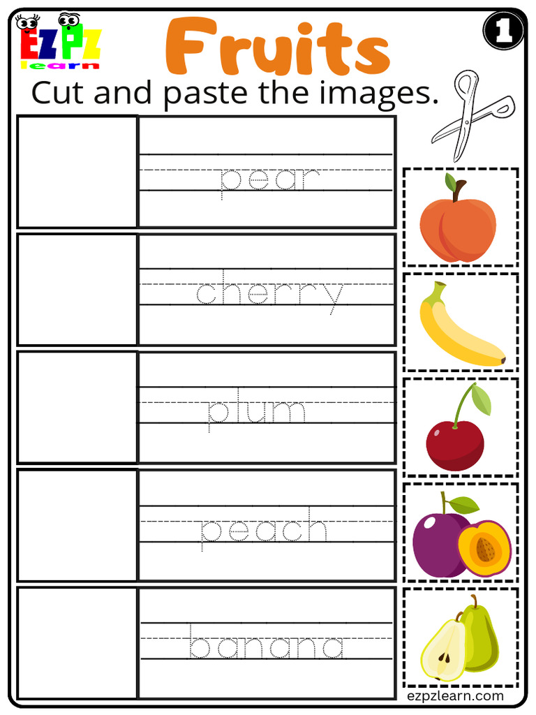 1 Fruit Cut and Paste | PDF
