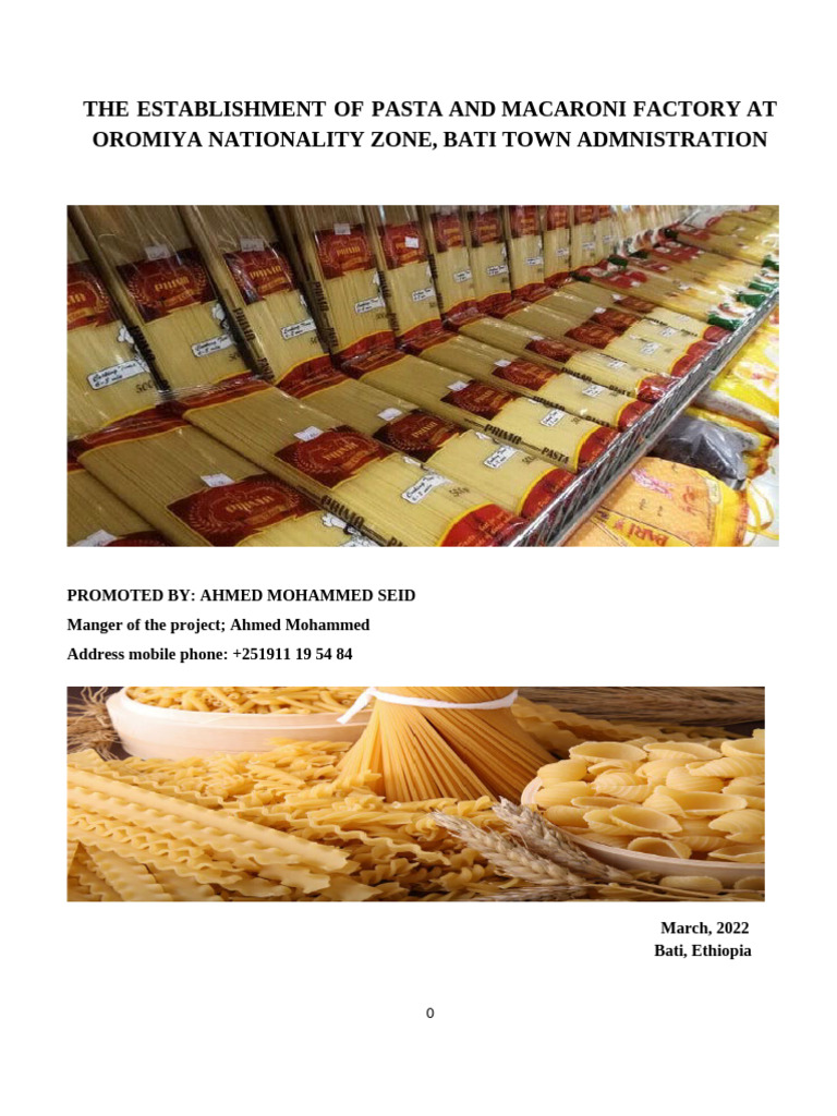 Pasta and Macaroni Factory | PDF