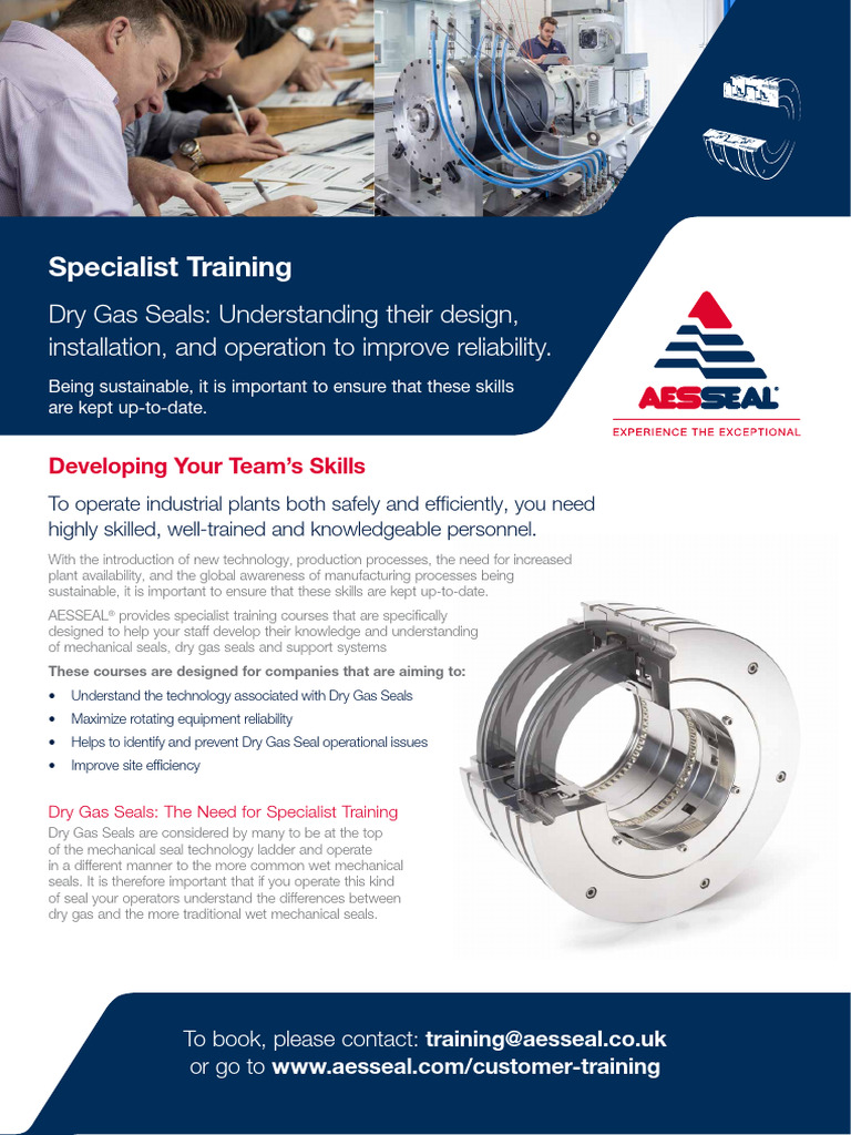 AESSEAL Dry Gas Seal Training Brochure 1704864058 | PDF | Gases