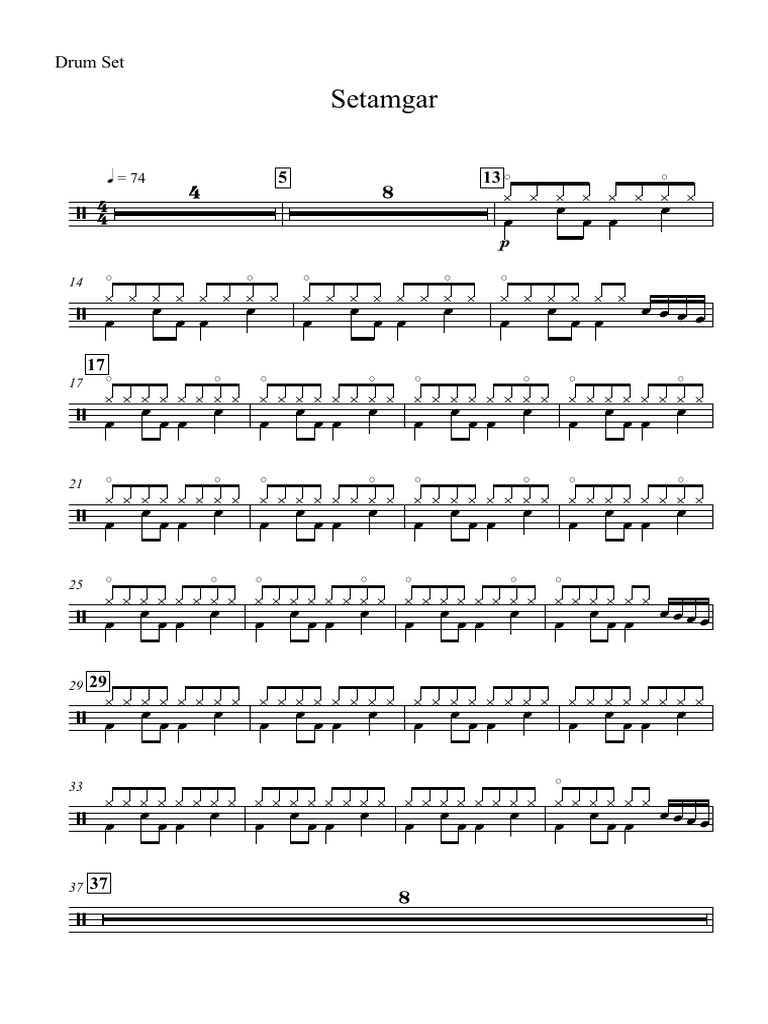 Setamgar - Drum Set | PDF