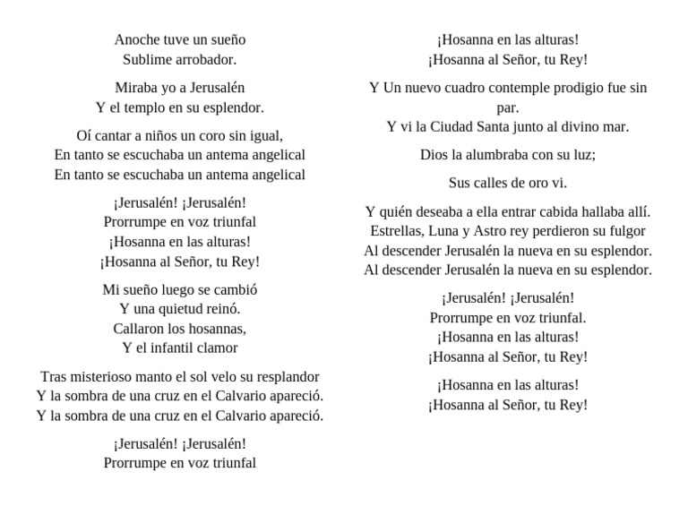 Anoche Tuve Un Sueño | PDF