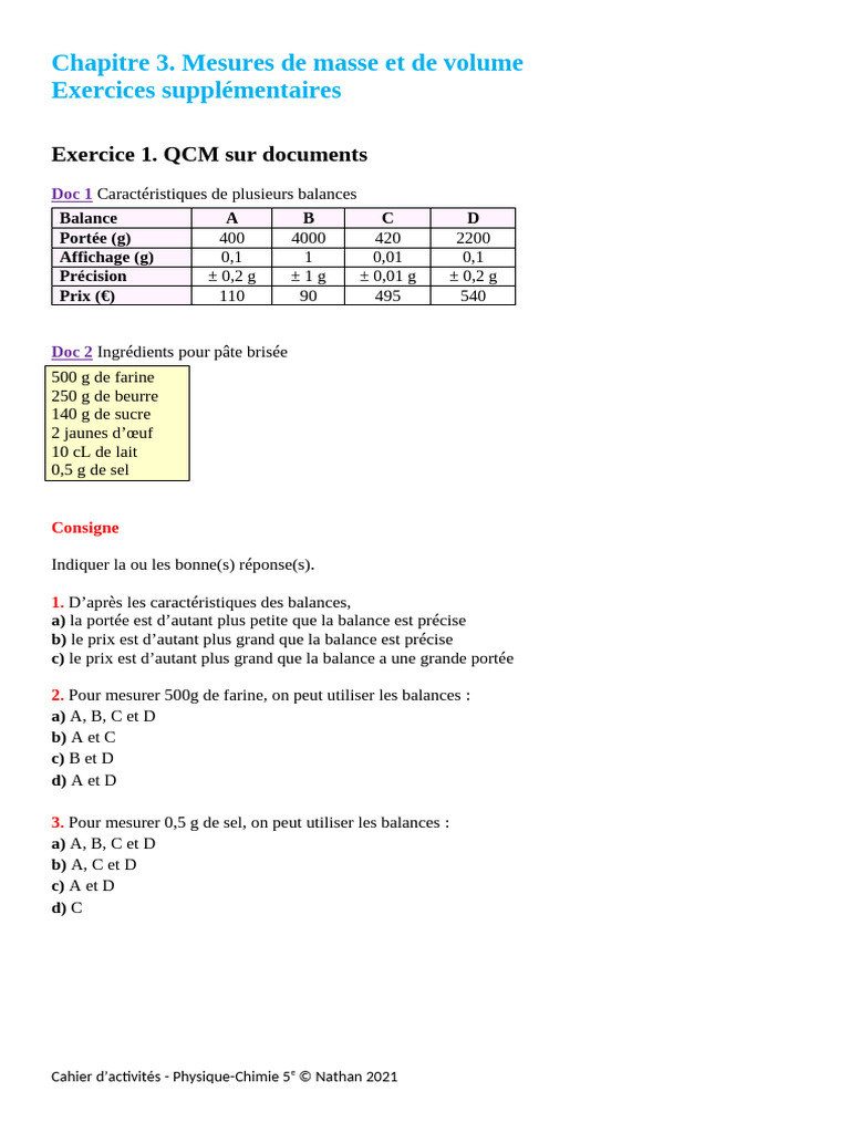 5e ch03 p31 Exercices Supp Eleve | PDF