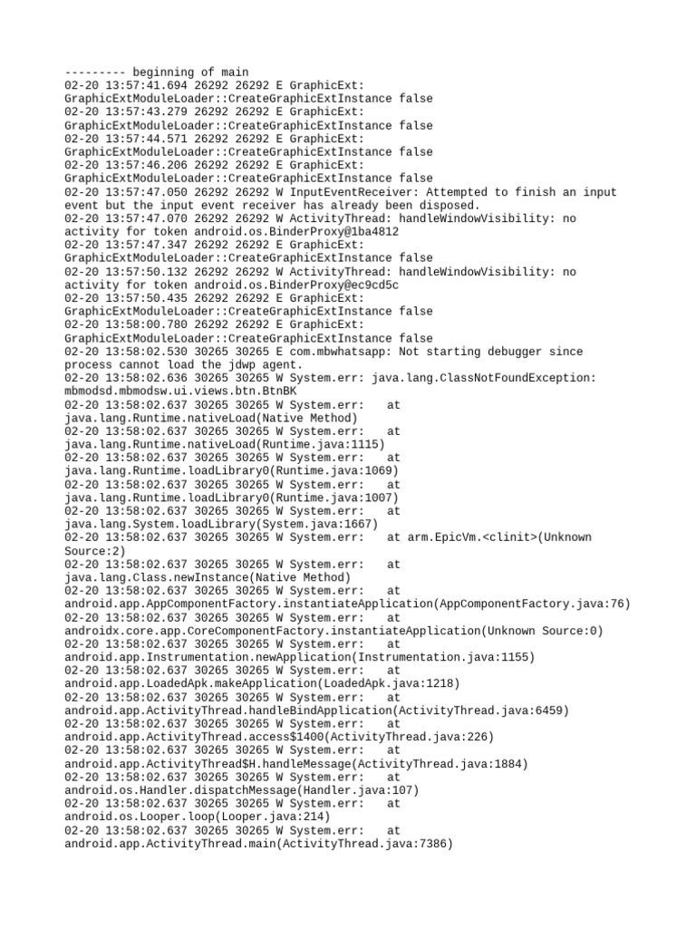 Logcat | PDF