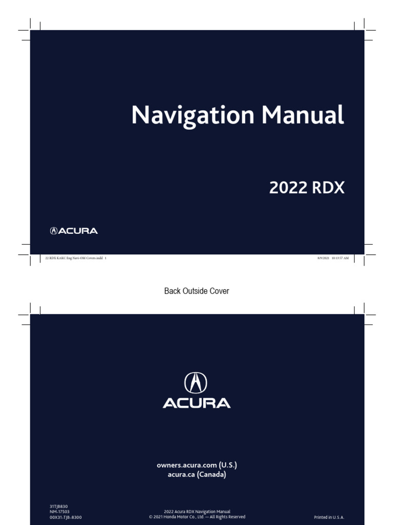 2022 RDX Navigation | PDF