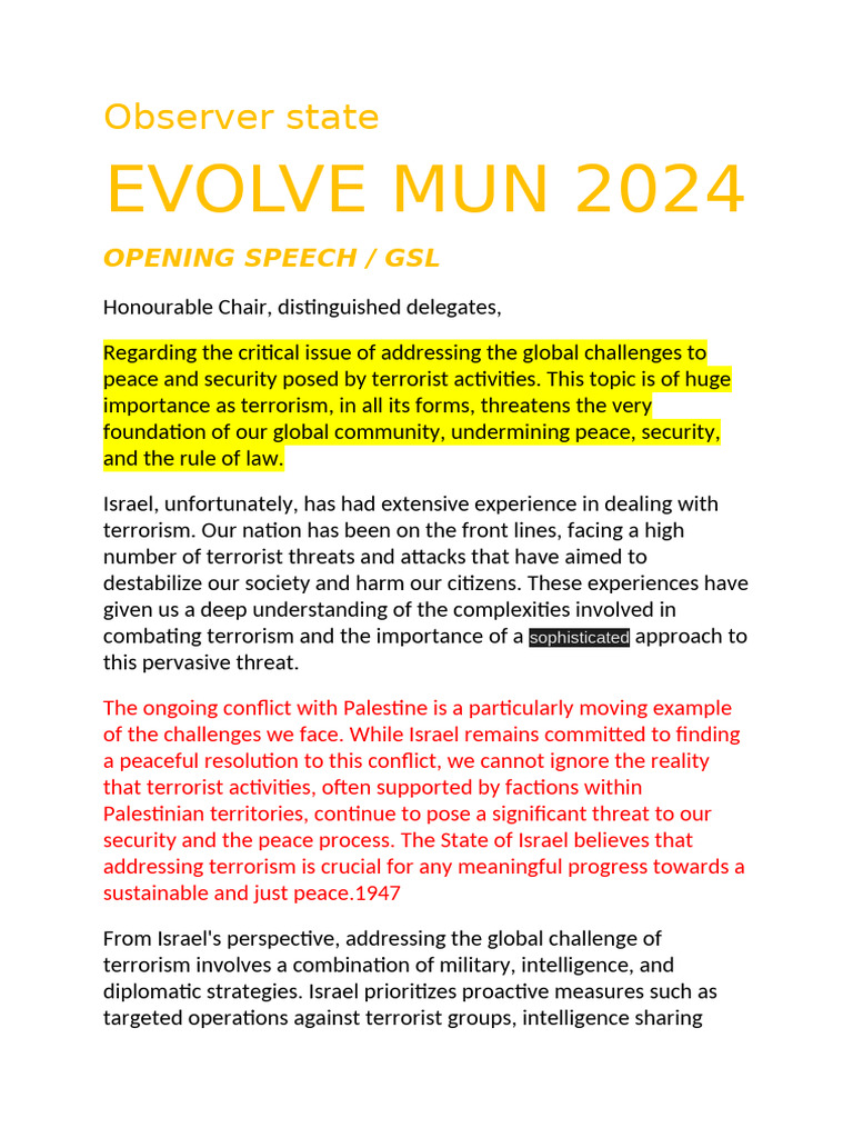EVOLVE MUN 2024 | PDF