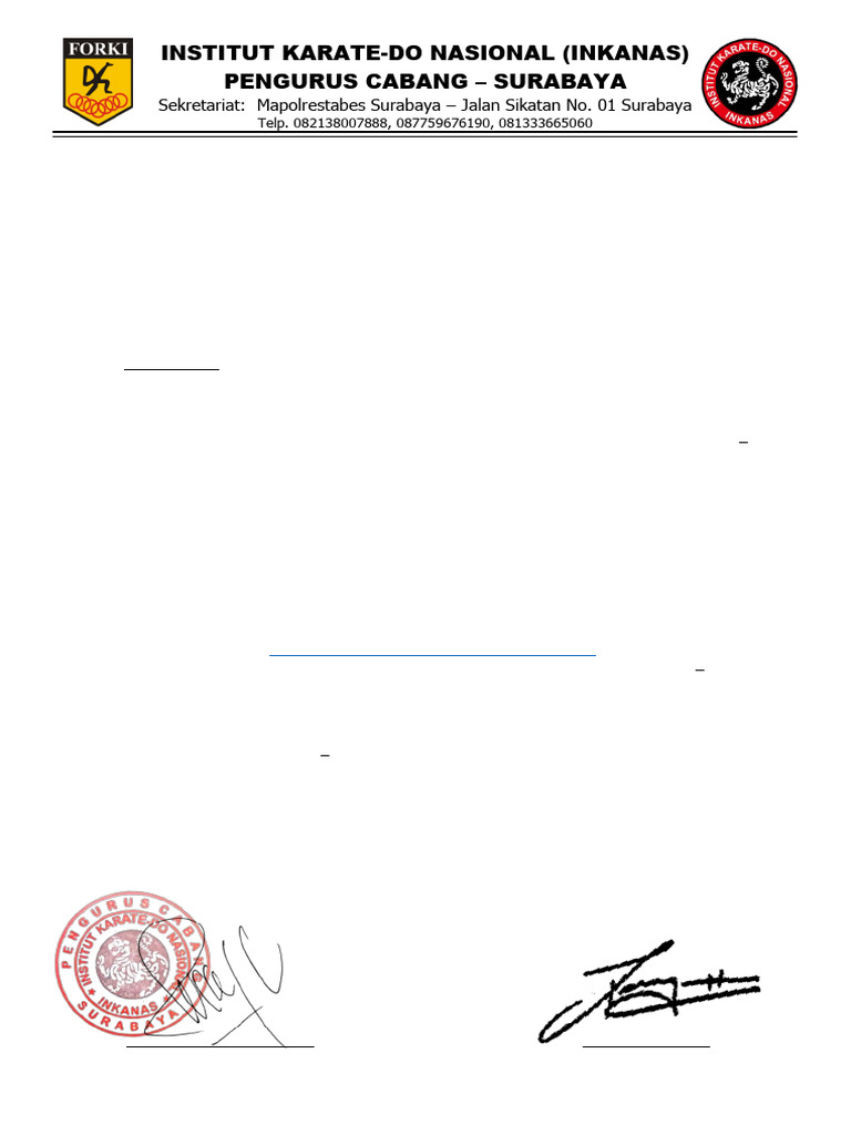 Undangan Rapat INKANAS Surabaya-1 | PDF