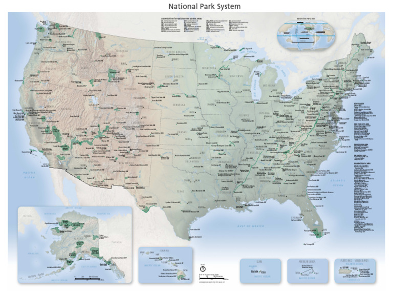 Map US National Park System Wall Map | PDF