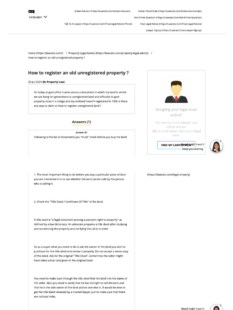 How To Register Land | PDF