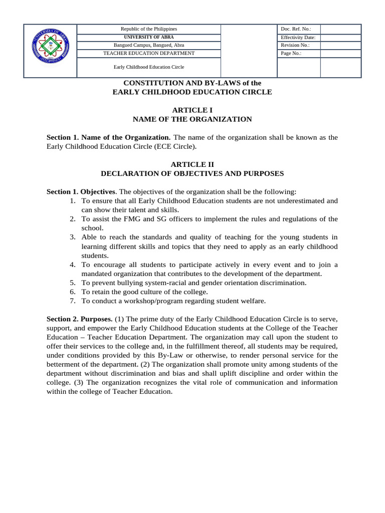 Constitution and by Laws Ece Circle | PDF