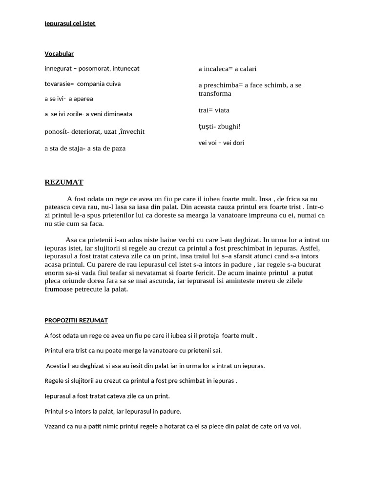 Iepurasul Cel Istet | PDF