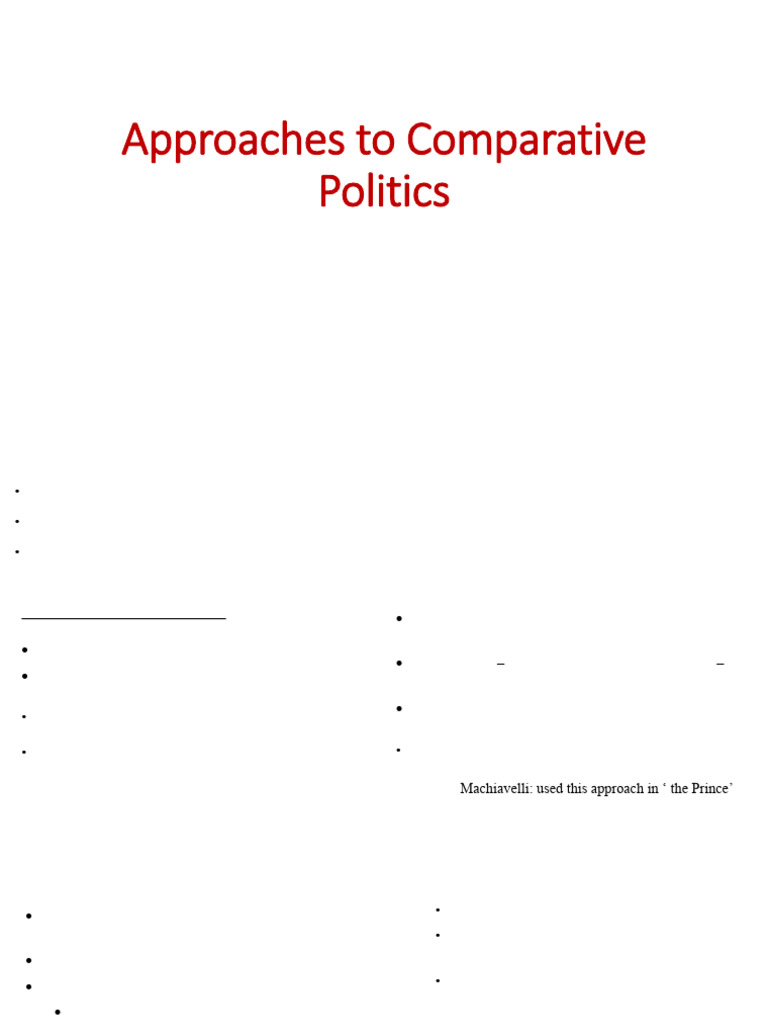 Prep Class - Approaches To Comparative Politics | PDF