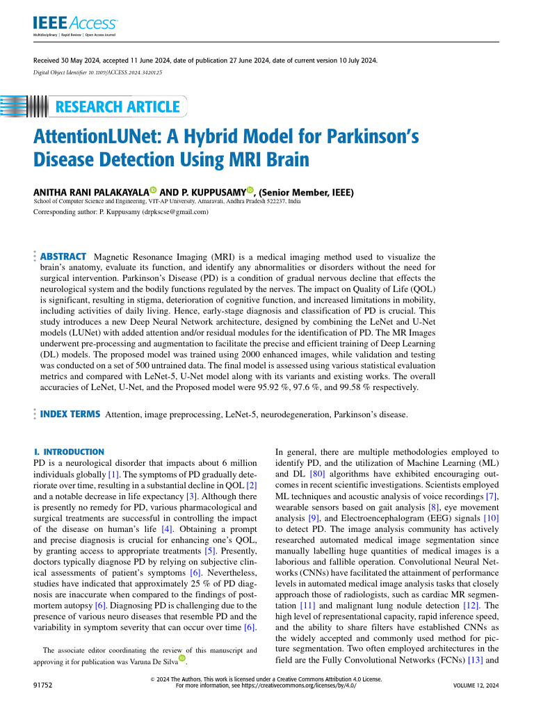 Attentionlunet A Hybrid Model For Parkinsons Disease Detection Using Mri Brain Pdf