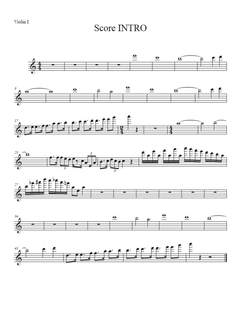 Score Intro - Violin I | PDF