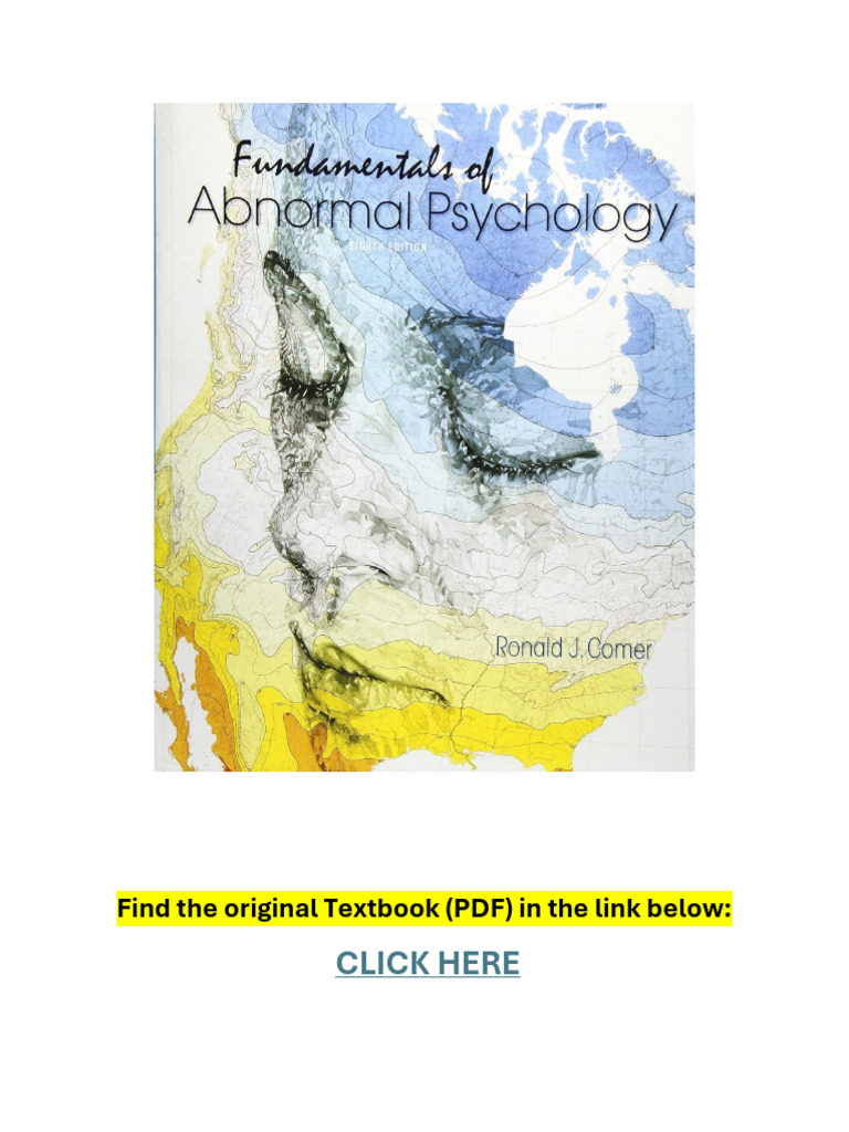 Fundamentals of Abnormal Psychology 8th Edition PDF | PDF | Psychology ...