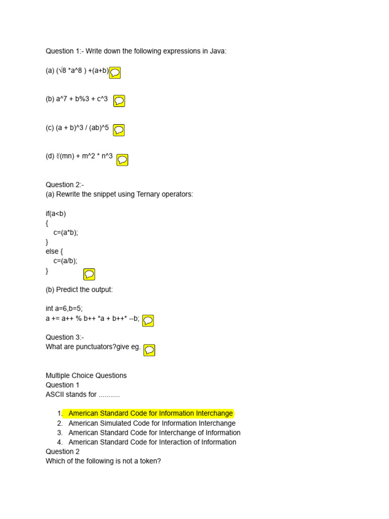 Class 9 Worksheet Answers | PDF