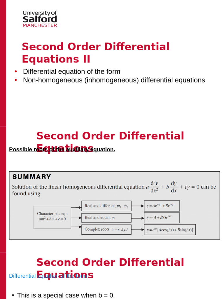 2nd Order Diff Equations II | PDF