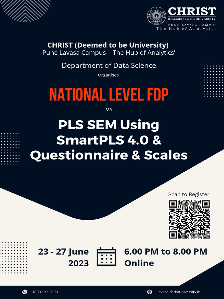 National Level FDP On Questionnaire, Scales and PLS SEM Using SmartPLS ...
