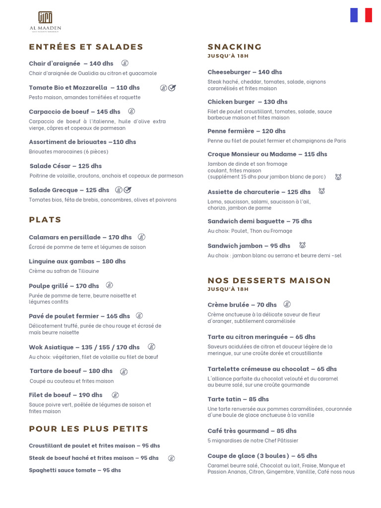 Menu Al Maaden FR Eng 2023-2 | PDF