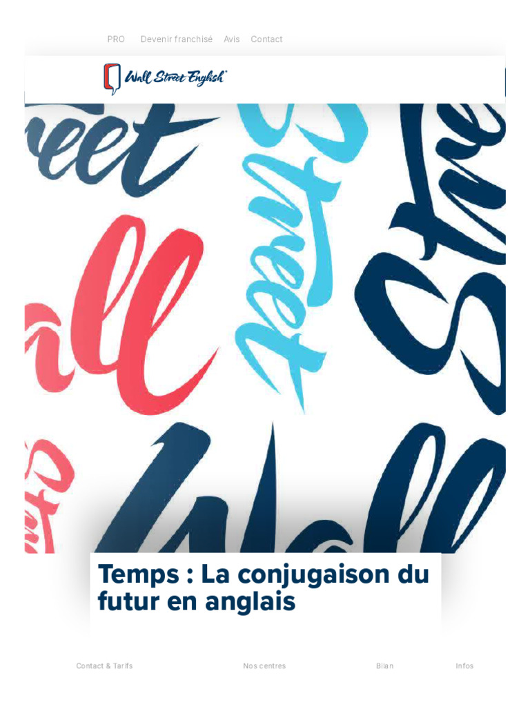 Conjugaison du futur en anglais | PDF | Grammaire anglaise | Mécanique ...