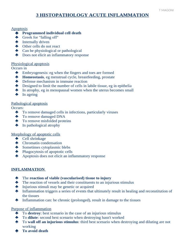 3 Histopathology Acute Inflammation | PDF