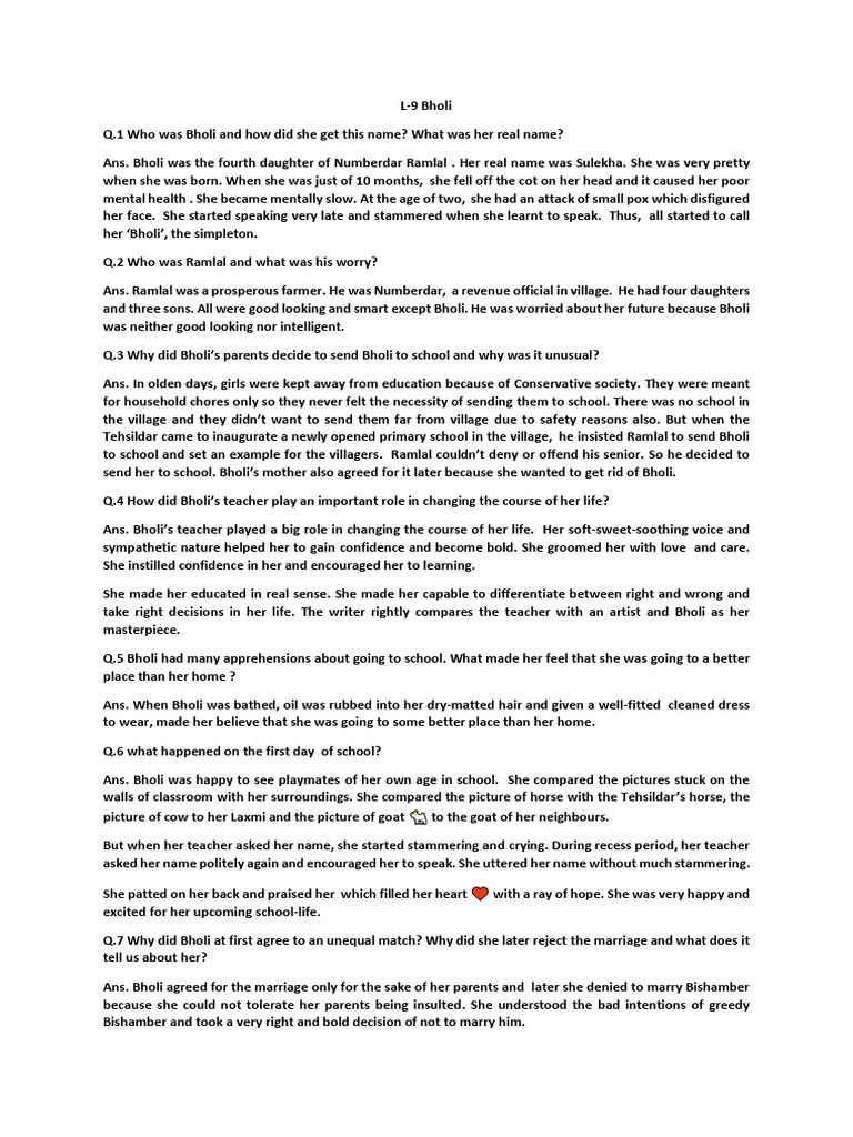 L-9 Bholi | PDF | Marriage