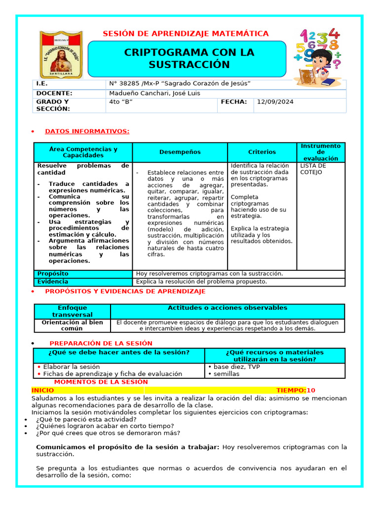 Criptograma de Resta | PDF