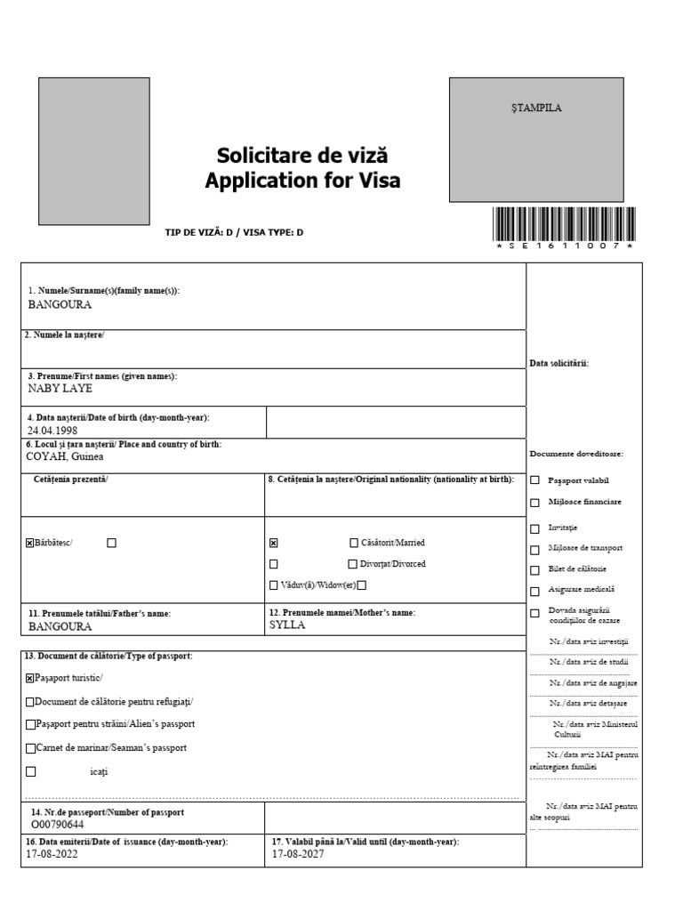 Formular_Viza_D (2) | PDF