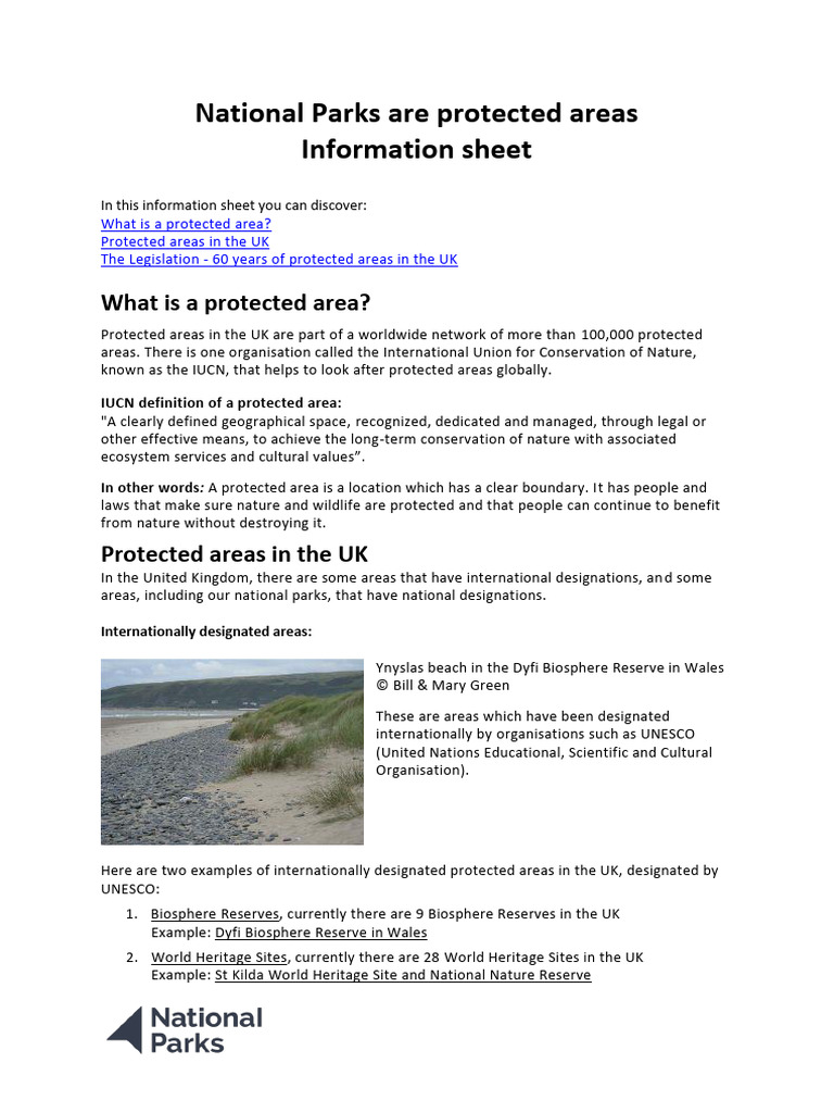 National-Parks-are-protected-areas-Information-sheet | PDF