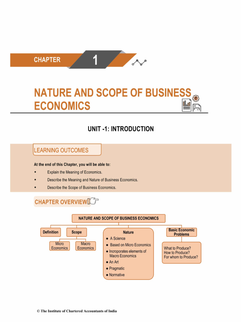 CH1 Nature and Scope of Business Economics UNIT 1 Introduction | PDF
