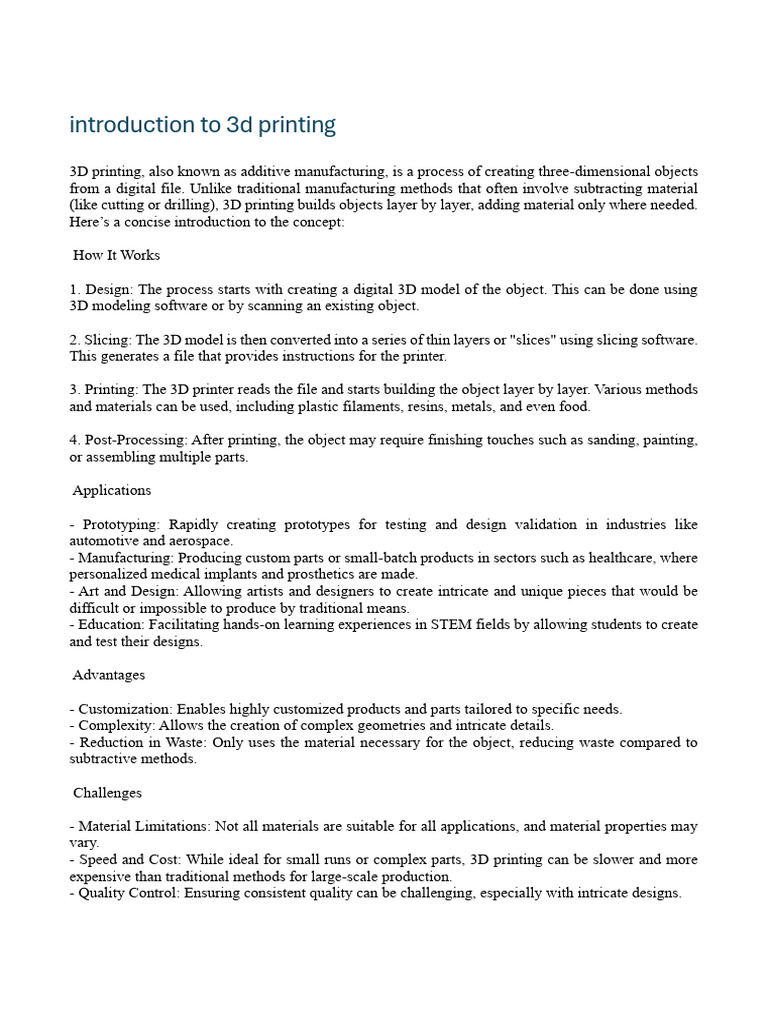 3d Printing | PDF