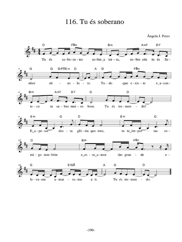 116. Tu És Soberano | PDF