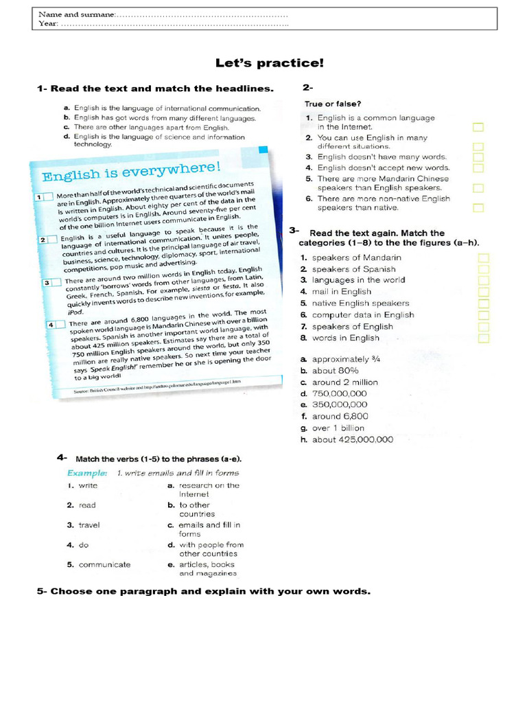 INGLES 5 AÑO 2DA SEMANA-desbloqueado | PDF
