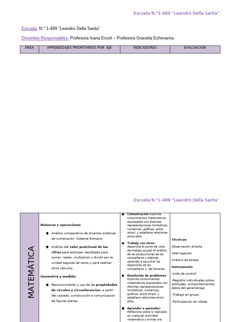 PLAN_JUNIO_JULIO_DELLA SANTA (2024) | PDF