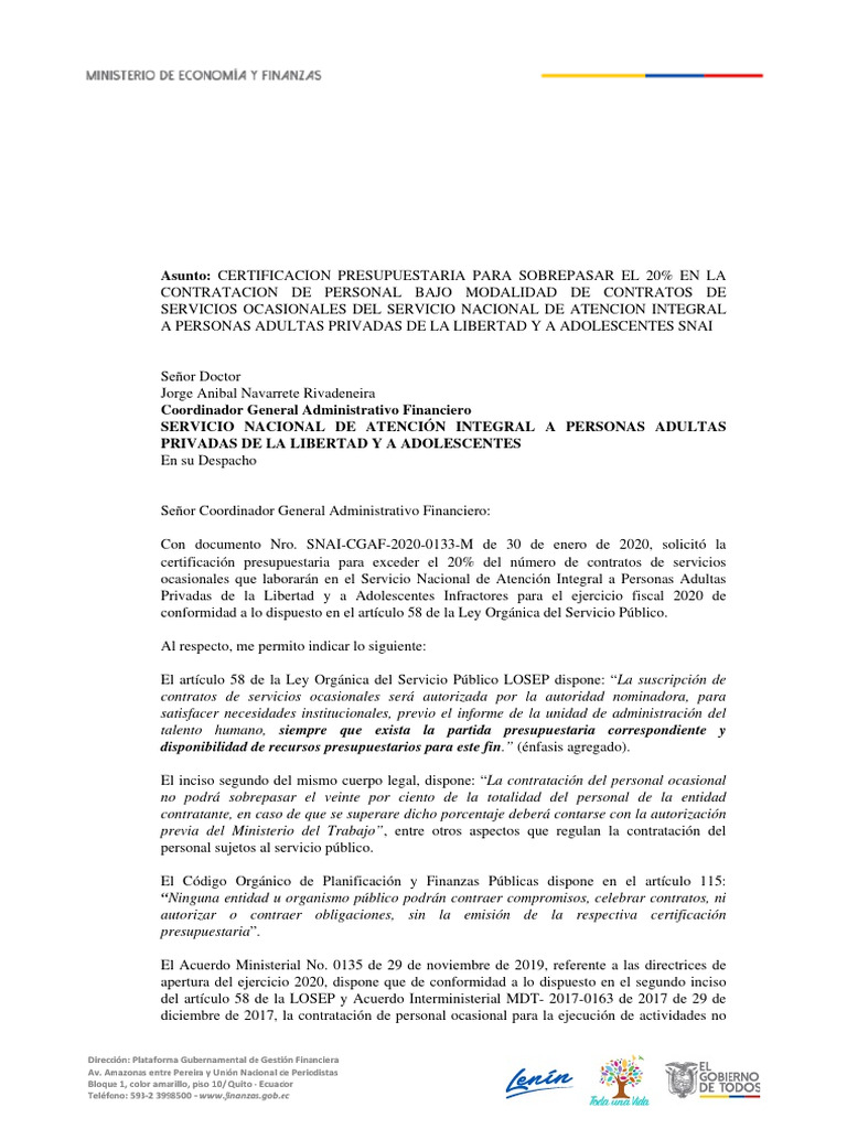 Snai Cgaf 2020 0014 e | PDF