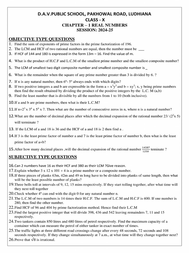 Assignments Class 10 CH 1-8,13 | PDF