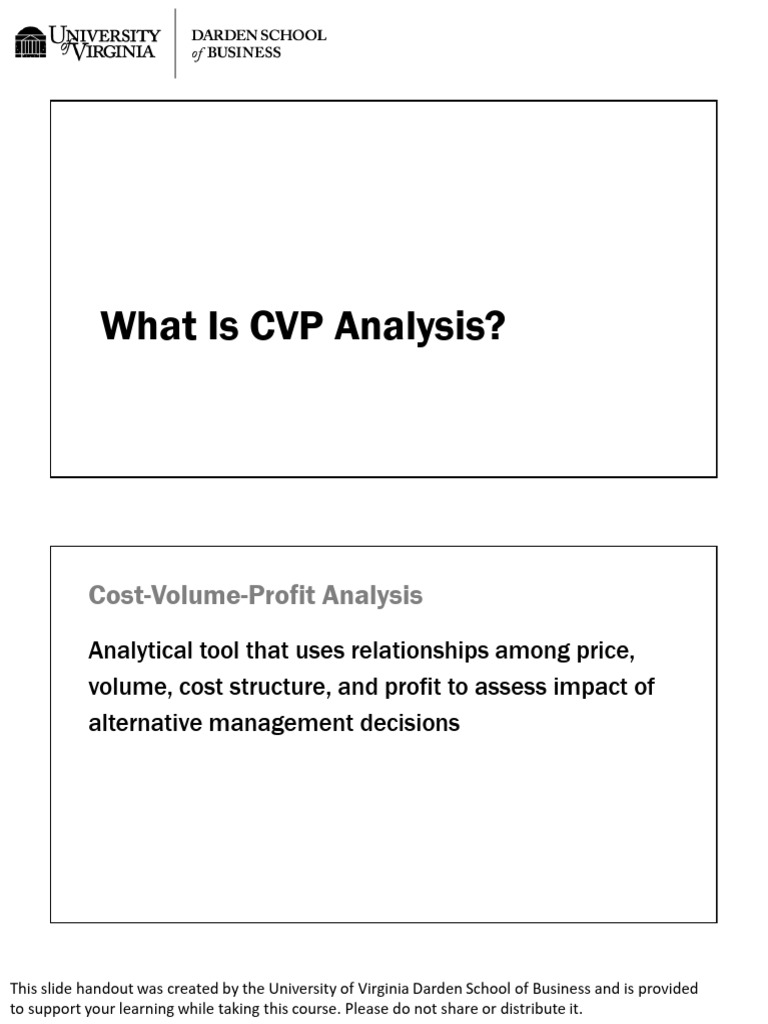 What Is CVP Analysis - Week 2 | PDF